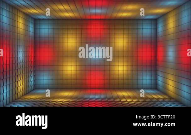 Broadcast Pulsating Switching Hi-Tech Illuminated Cubes Room Stage ...