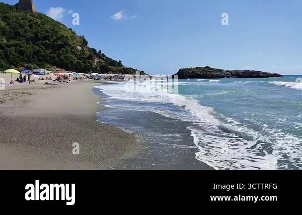 Marina di Ascea, Campania, Italy September 13, 2025: Lido La Scogliera ...