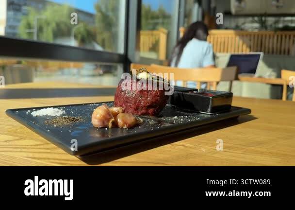 burning fire, coals, embers, in oven in restaurant.mixing smoldering ...