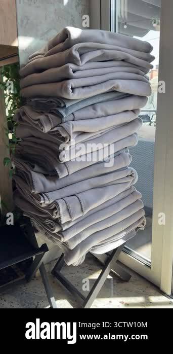 Stack folded warm blankets Stock Videos & Footage - HD and 4K Video ...