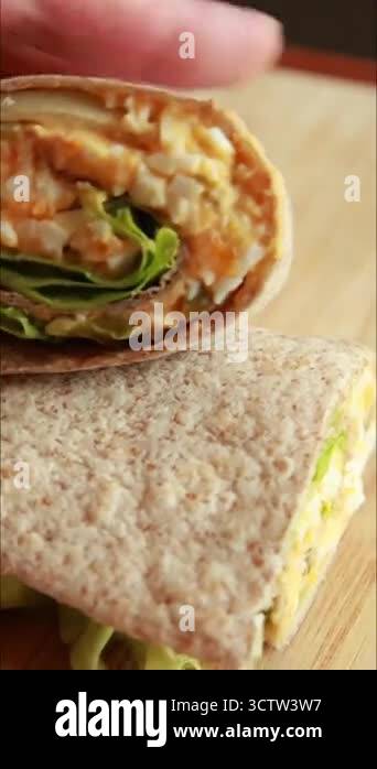 Tortilla Wrap with Lettuce Boiled Egg and Pickles Deviled Egg Breakfast ...