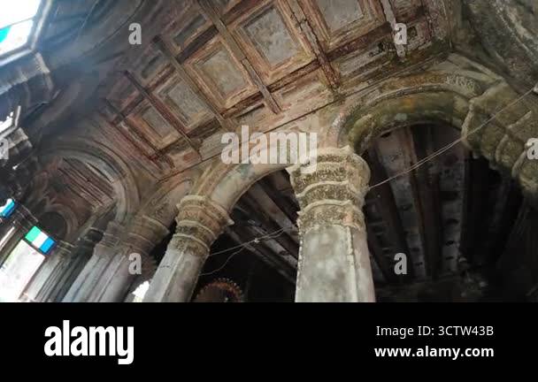 Weathered Interior of Durga Temple in Rajnagar, Bihar with Detailed ...