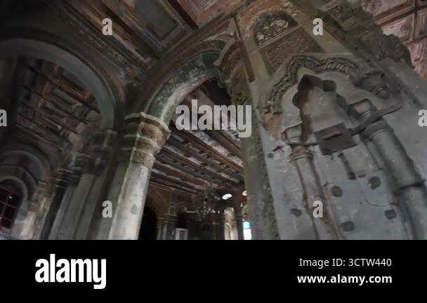 Weathered Interior of Durga Temple in Rajnagar, Bihar with Detailed ...