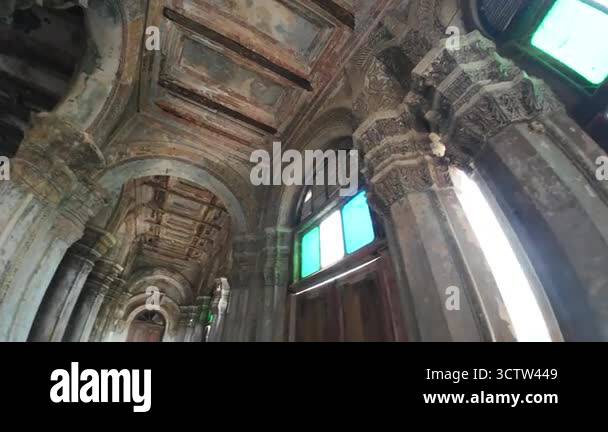 Weathered Interior of Durga Temple in Rajnagar, Bihar with Detailed ...