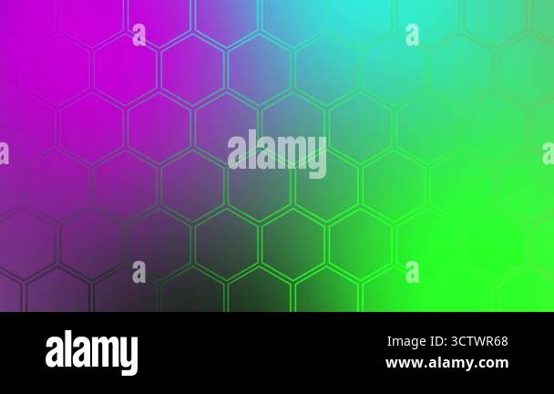 Abstract hexagonal pattern animation with digital overlay Stock Video ...