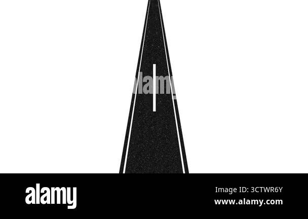 Seamless looping animation of a highway road journey with a cinematic ...