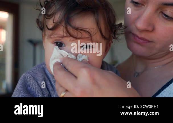Mother wiping babys nose tissue Stock Videos & Footage - HD and 4K ...