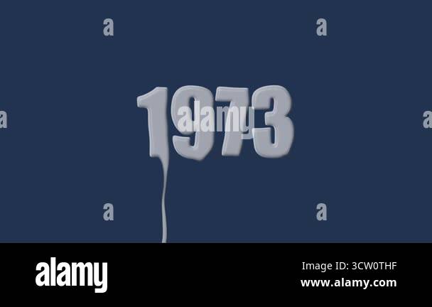 illustration with a number 1973, liquid text 1973 animation colorful ...