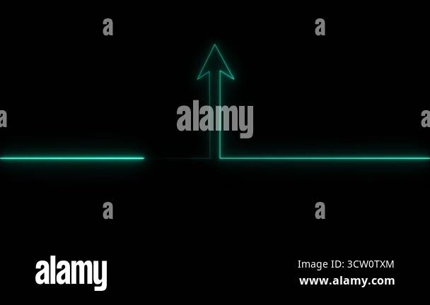 glowing arrow sign. 3 d rendering Stock Video Footage - Alamy