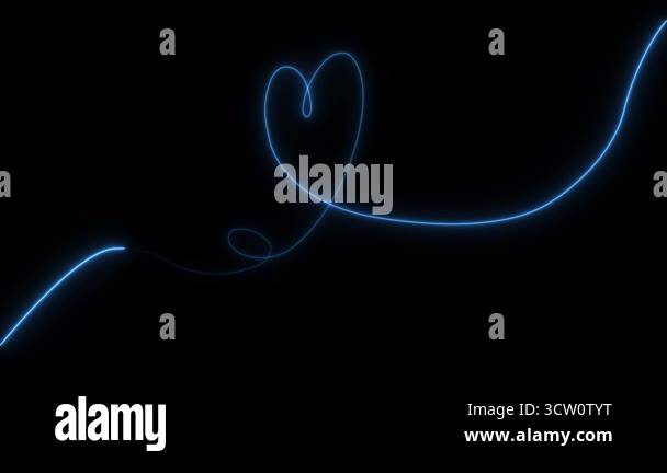 glowing blue curve line on dark blue background. vector illustration ...