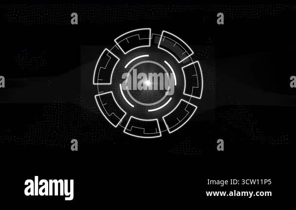 abstract futuristic hud interface with hud elements and technology ...