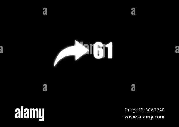 number 2 0 4 3 with black background Stock Video Footage - Alamy