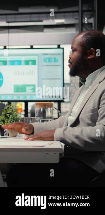 Vertical Video HR team conduct CV evaluation with candidate during job ...