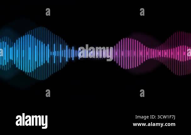 Motion graphics of neon colored waveform. High quality 4k footage Stock ...