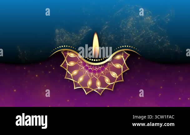 Happy Diwali animation Indian lights festival video template. Hindu ...