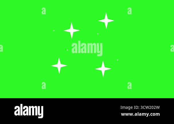 Animated twinkling stars and sparkles effect. White four-pointed star ...