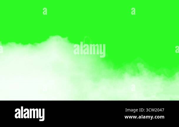 Realistic animation of white smoke, fog, or clouds drifting across a ...
