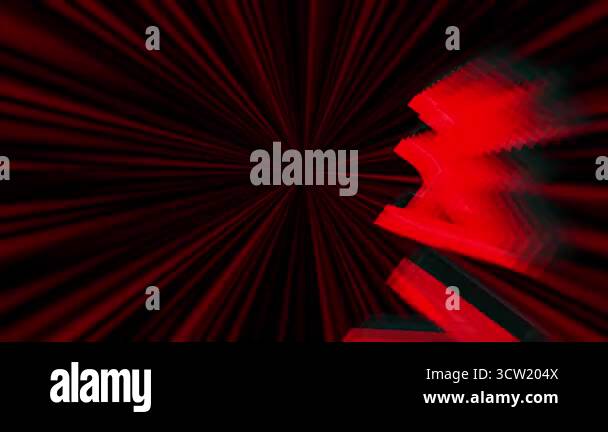 3D animation of the red text "Thanks For Watching". Letters fly in and ...