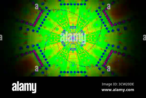 This seamless looping screensaver features a vibrant tunnel animation ...