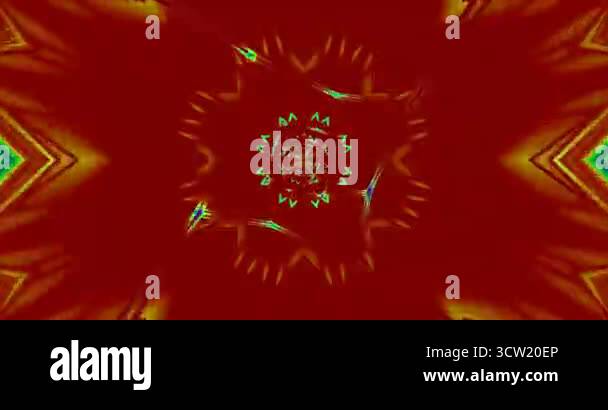Seamless looping tunnel animation features bright colors and distinct ...