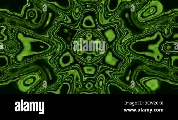 Dynamic green patterns shift and flow in a seamless loop, creating a ...