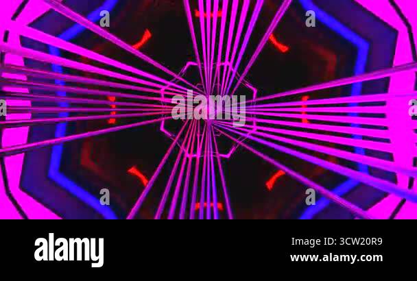 Vibrant colors and dynamic lines converge in a tunnel, creating an ...