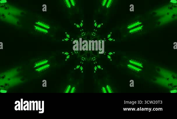 This vibrant green tunnel graphic creates an immersive effect ...