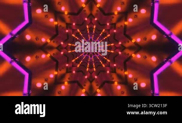 A mesmerizing visual display features a tunnel of vivid colors and ...