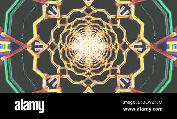This dynamic video loop features a colorful tunnel design with vivid ...