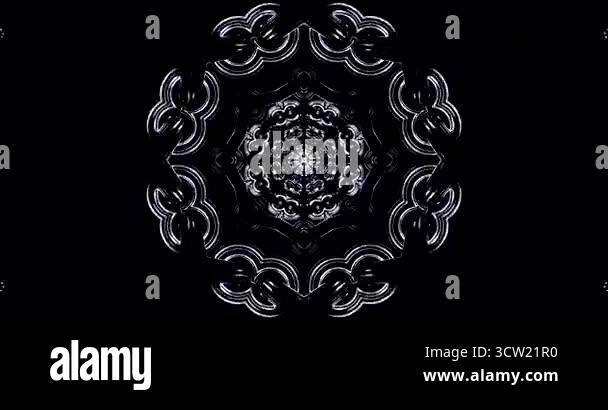 A mesmerizing tunnel video loop features geometric patterns shifting ...