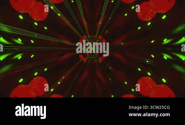 This visual loop features a mesmerizing tunnel filled with glowing ...