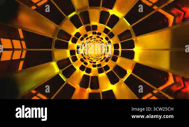 Experience a mesmerizing tunnel of bright colors and complex patterns ...