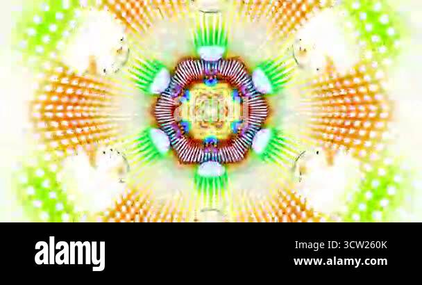This dynamic video loop features a tunnel filled with colorful patterns ...