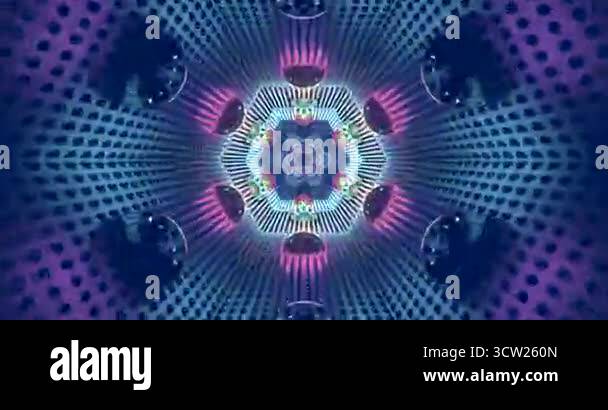 This visual displays a tunnel video vj loop screensaver featuring ...