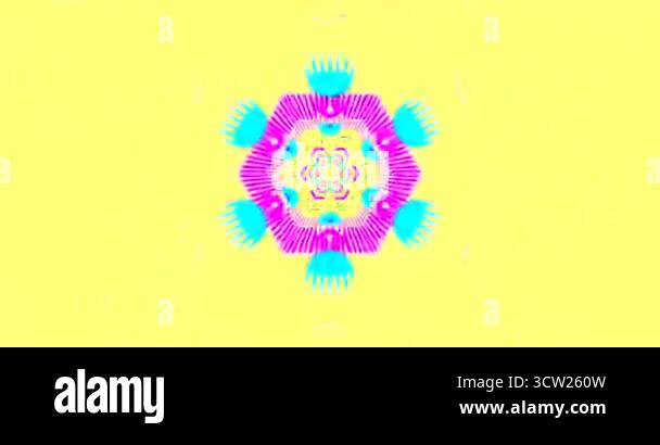 Dynamic visual display features a colorful tunnel with vivid patterns ...