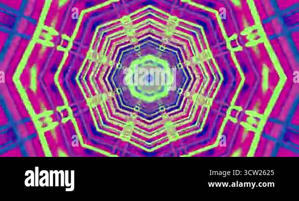 Vibrant tunnel animation captures viewers with a continuous loop of ...