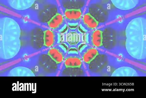 Visual display showcases a vibrant tunnel transforming with dynamic ...