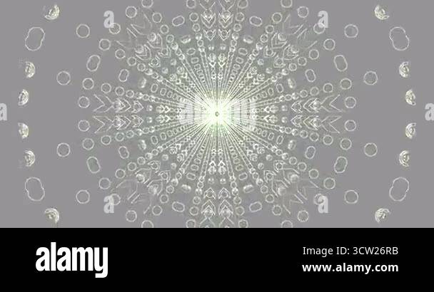 A dynamic tunnel video screensaver showcases vivid patterns and light ...