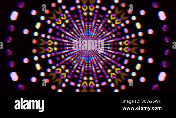 A vibrant tunnel video vj loop screensaver displays seamless animations ...