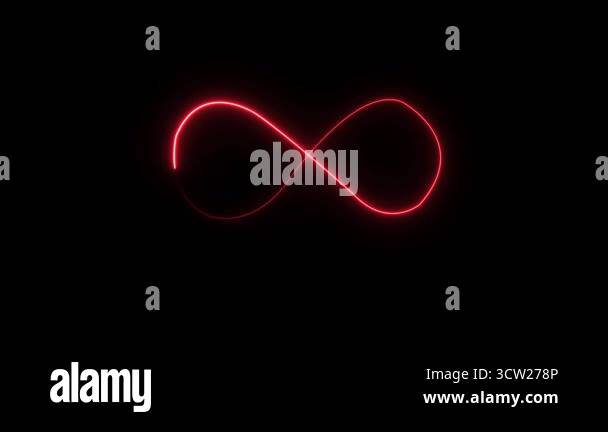 red light symbol of a infinity Stock Video Footage - Alamy