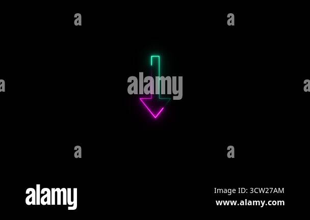 arrow icon. neon sign Stock Video Footage - Alamy