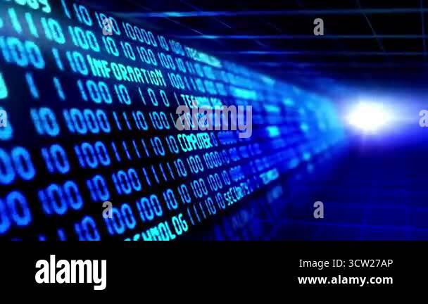 Binary Code Digital Matrix Stock Video Footage - Alamy