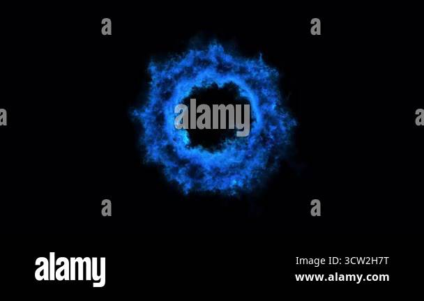 A mesmerizing vortex of blue light and mystical smoke swirls and ...