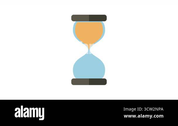Animated Hourglass with Flowing Sand and Continuous Flip Cycle. Sand ...