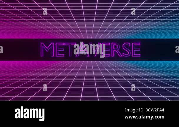 Metaverse neon lights with retro neon light, Future Digital Technology ...