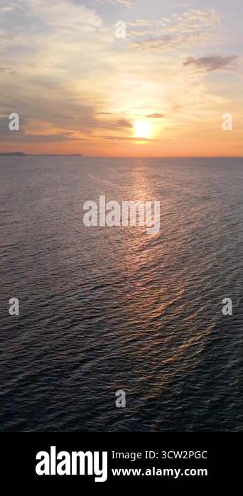 Aerial Panorama view of tropical beach seascape horizon. Royalty high ...