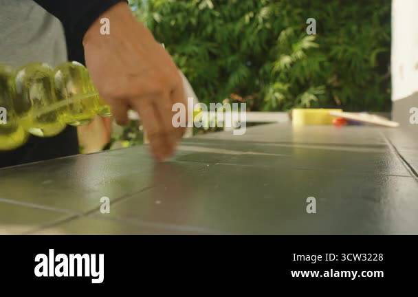 Person wiping wet outdoor table Stock Videos & Footage - HD and 4K ...