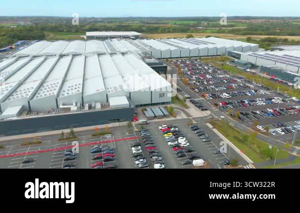 Wolverhampton, UK - 10th October 2025: A distance orbit drone movement ...