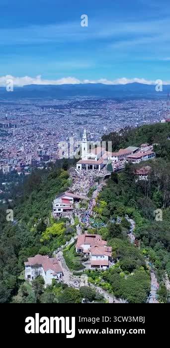 Monserrate Sanctuary At Bogota In Cundinamarca Colombia. Monserrate ...