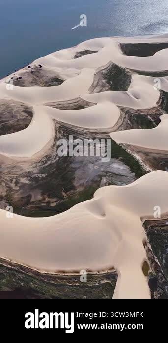Morro Do Meio Beach At Araioses In Maranhao Brazil. Freshwater Lakes ...